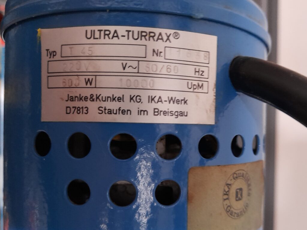 1431 - Used IKA Ultra Turrax T45 - S-A-LE